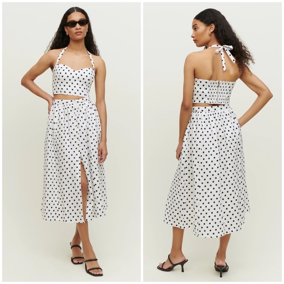Reformation | Dresses | Reformation Orzo Linen Two Piece Midi Set ...